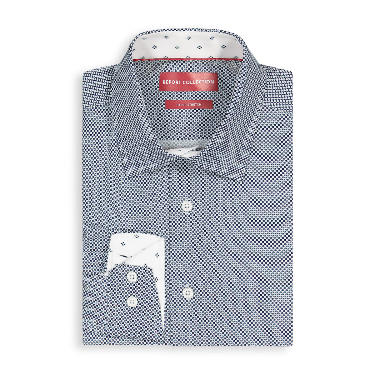 Navy Geometric Recycled Shirt – Report Collection